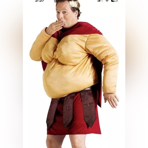 Fun World | Other | Farticus Roman Gladiator Fat Suit Farticus Red Toga ...